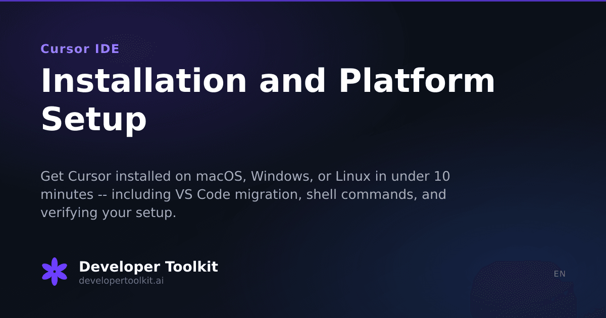 Installation and Platform Setup | Developer Toolkit