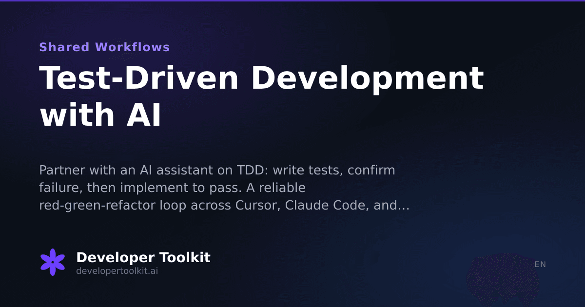 Test-Driven Development with AI | Developer Toolkit